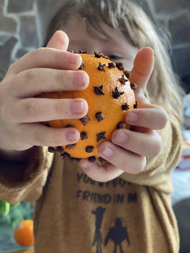 Orange Clove Pomanders – Easy Toddler Craft - Curious and Cozy