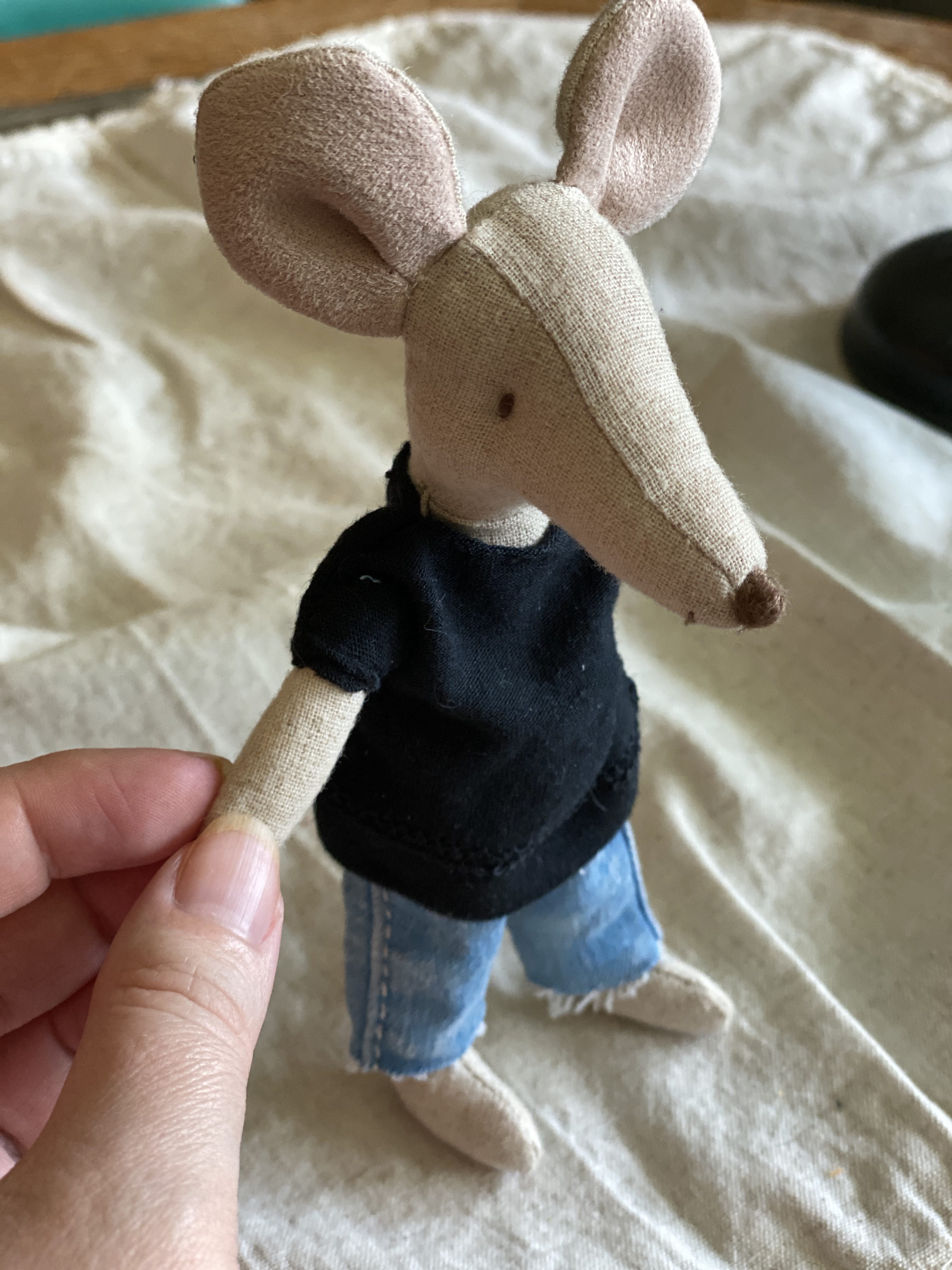 DIY Maileg Mouse Pants - Curious and Cozy